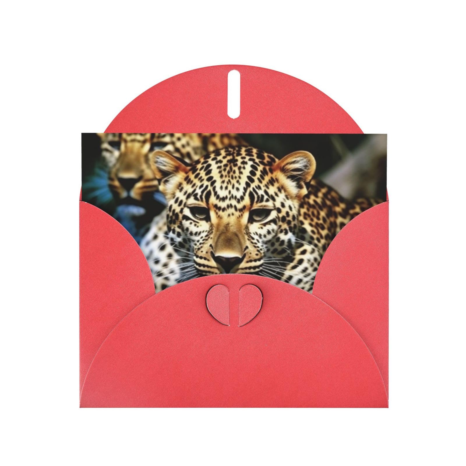 Invitaciones De Leopardo Y Rojo Monedero Redondo Afra Print Leopardo
