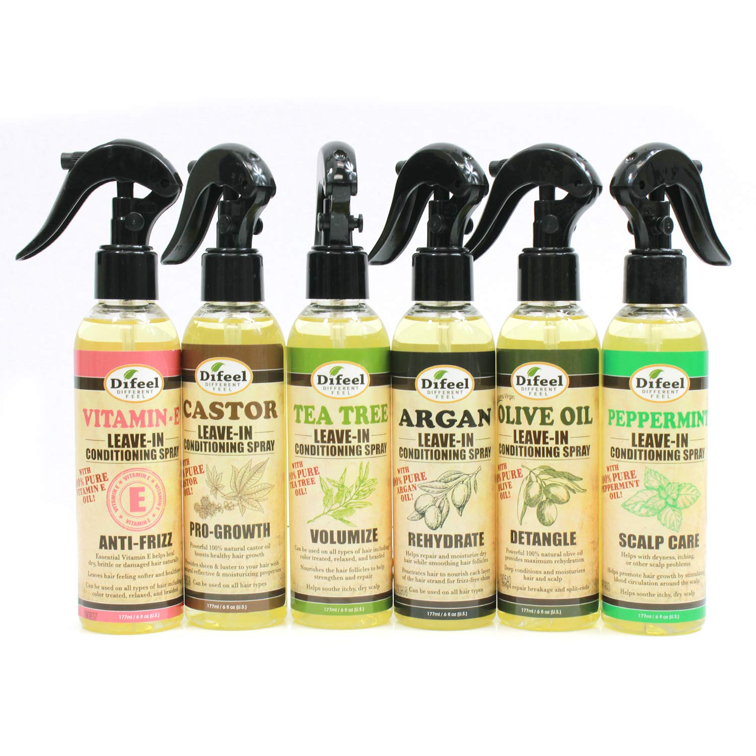 Amazon.com : Difeel Leave In -Conditioning Spray Collection 6-PC SET ...