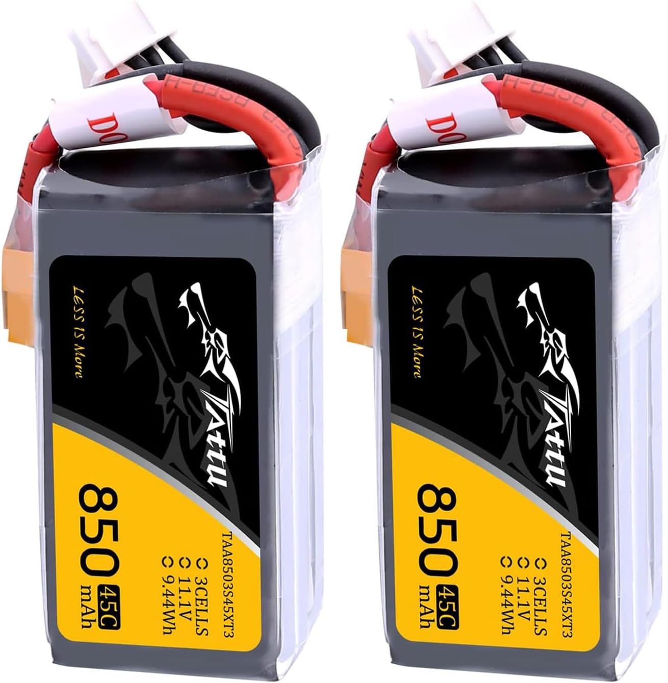 Amazon.com: TATTU 850mAh 11.1V 45C 3S LiPo Battery Pack with XT30 Plug ...