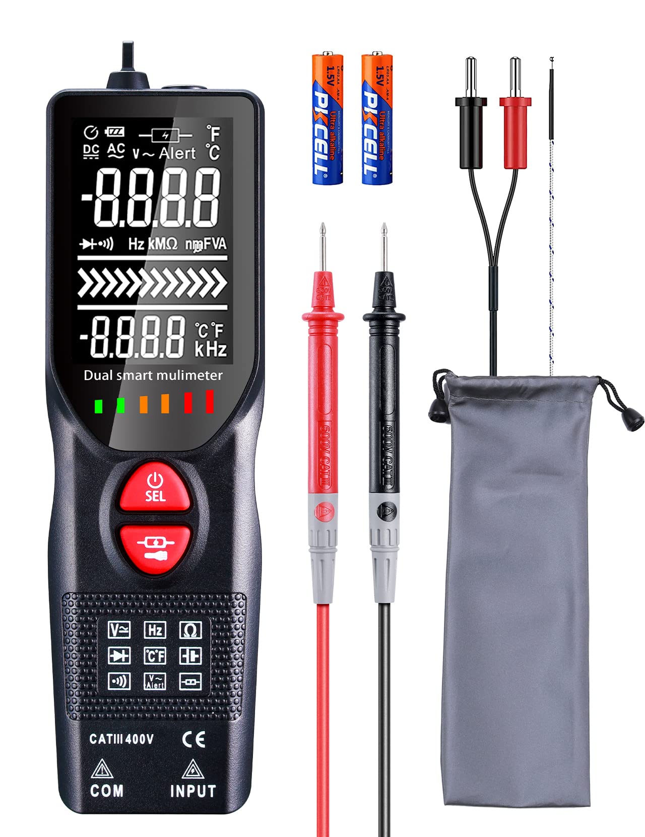 Buy HJV Digital Multimeter Tester TRMS 6000 Counts, Volt Meters & Auto ...