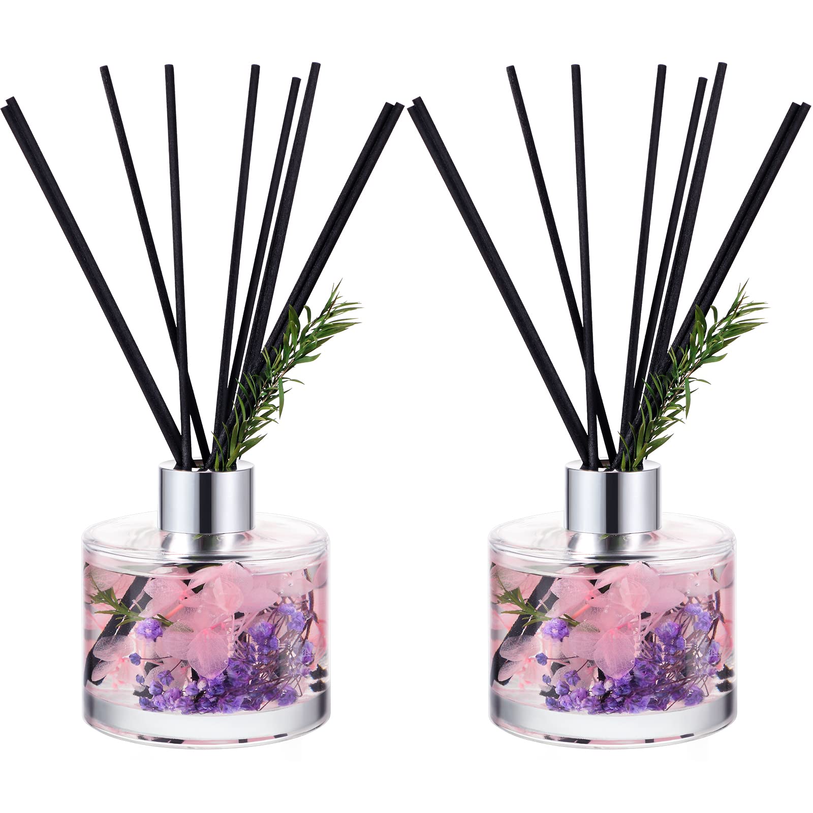 Amazon.com: Rtteri 2 Reed Diffuser Sets Flower Oil Diffuser Sticks with ...