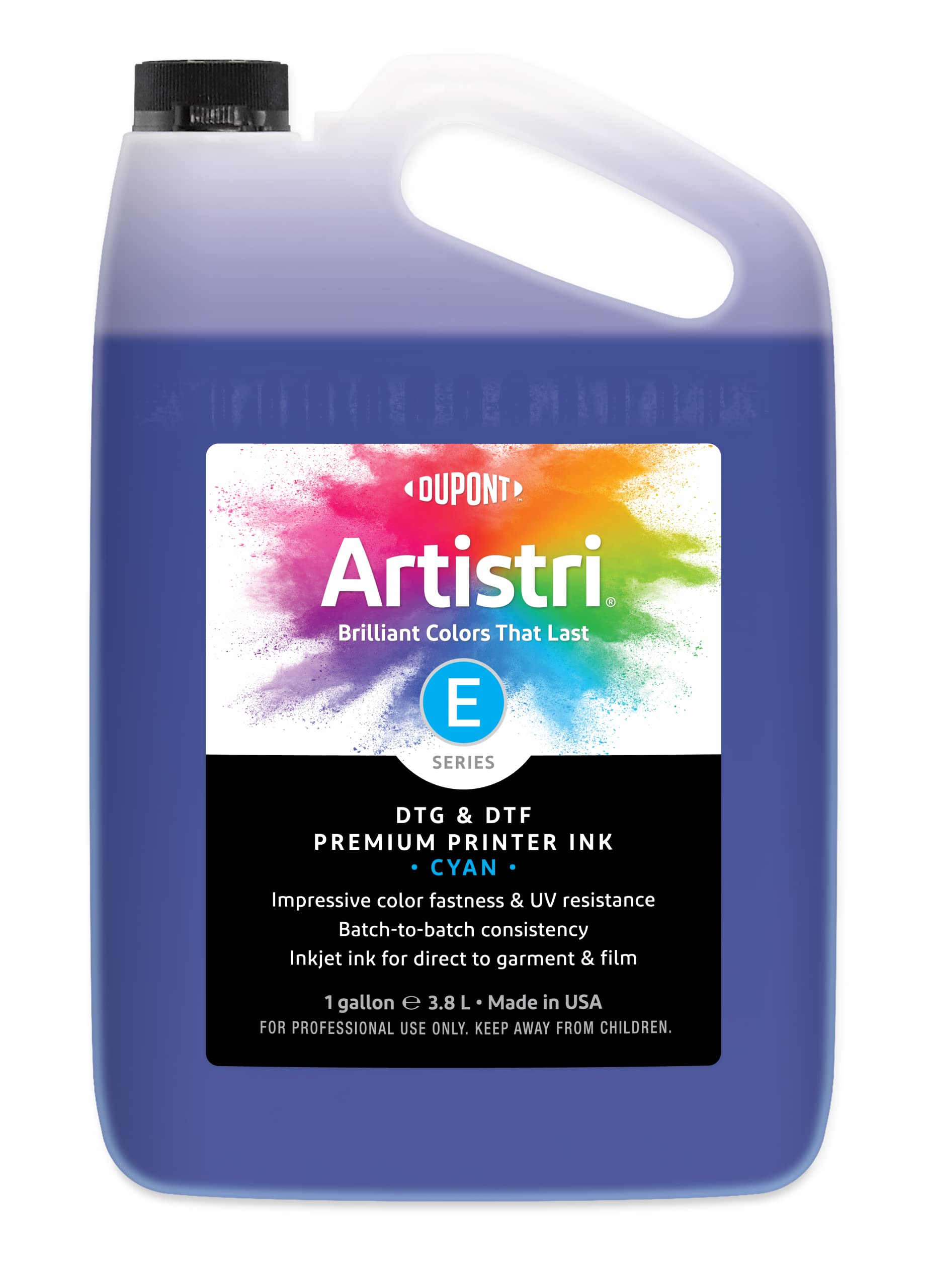 Amazon.com: Artistri® - E Series DTG & DTF Ink - Cyan - 1 Gallon ...