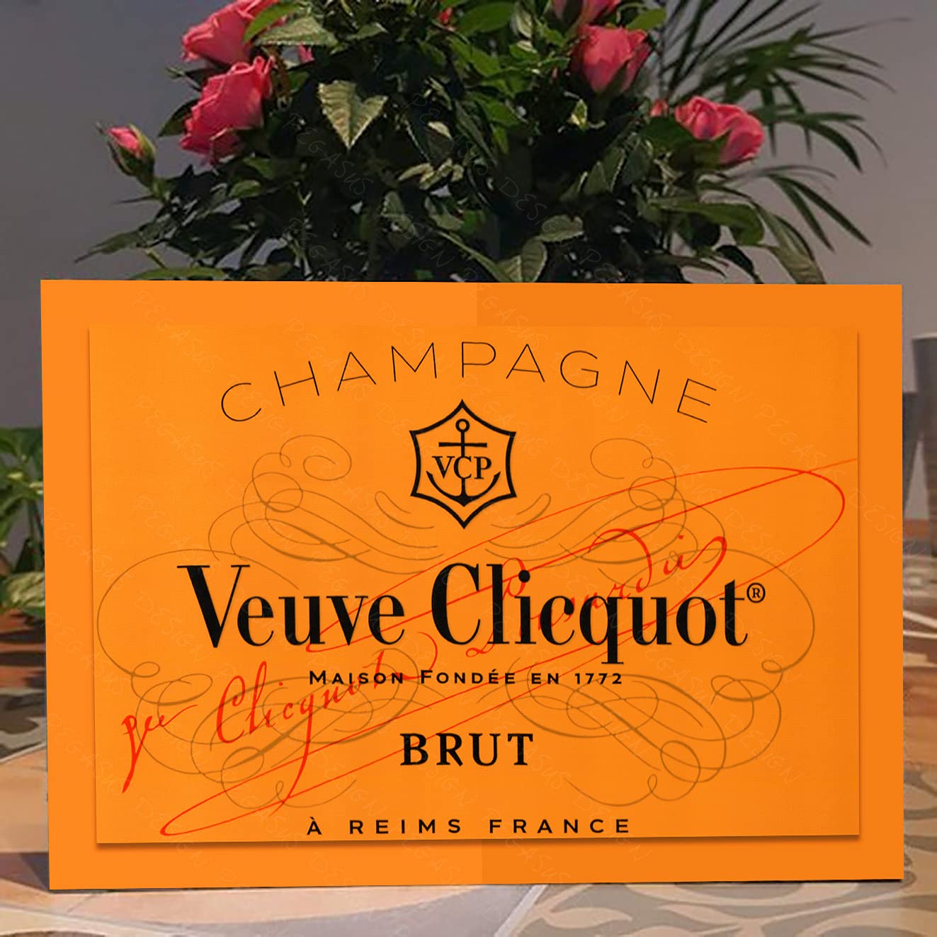 Veuve Logo A Sign And Logo For Veuve Clicquot, The Champagne House