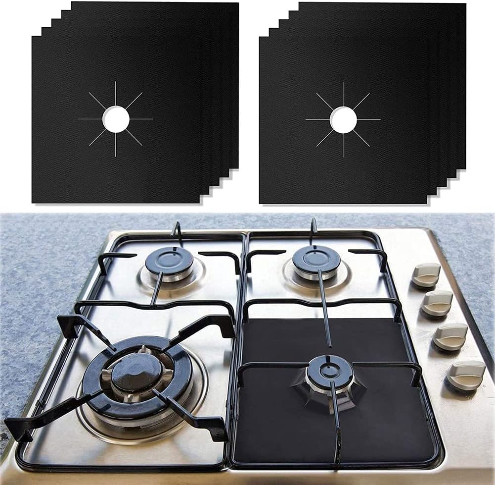 Uposao 8pcs Gas Hob Range Protectors Reusable Kitchen Stove Burner ...