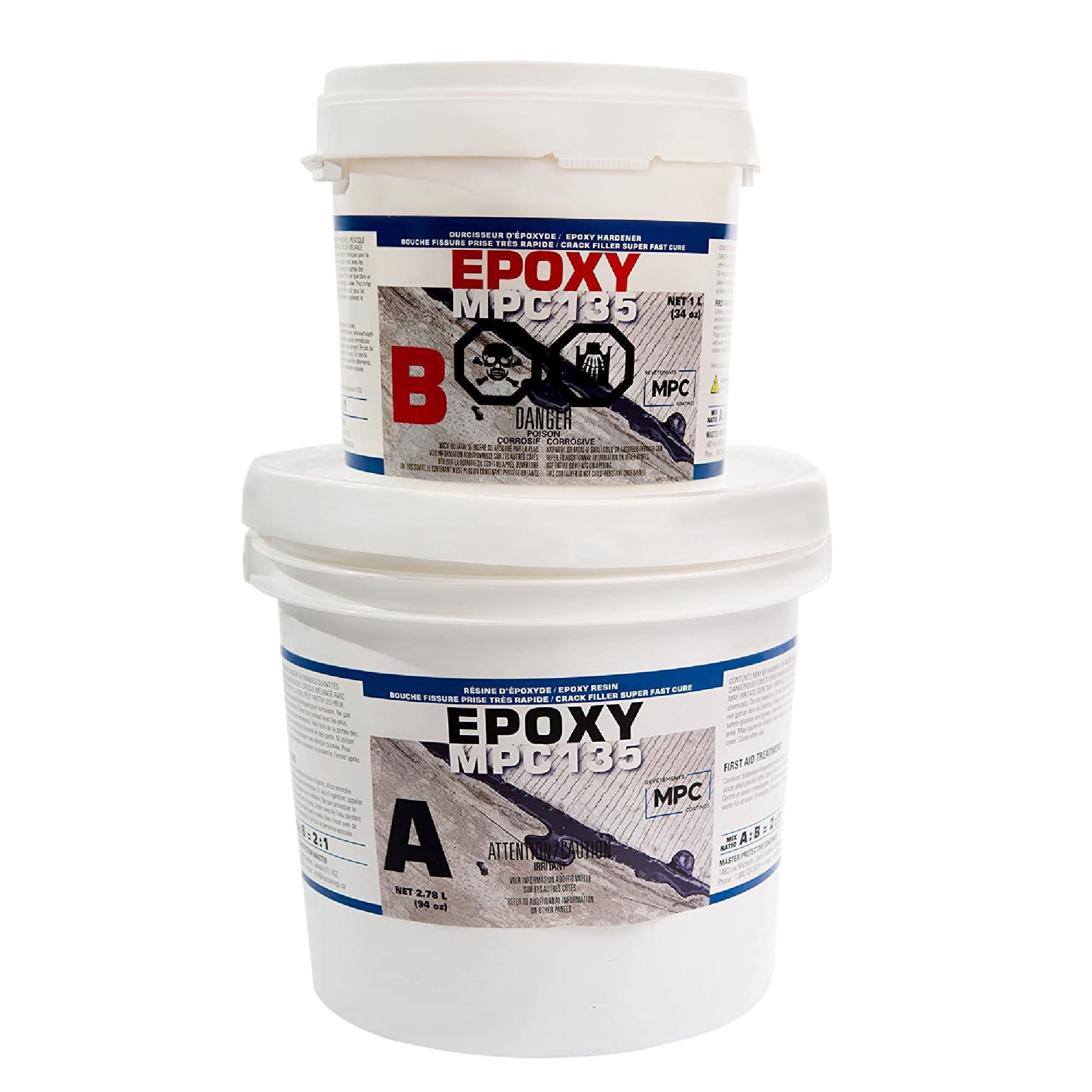 MPC-135 Epoxy Crack Filler, Fast-Curing Epoxy Filler Kit for Versatile ...