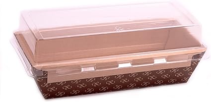 Amazon.com: Chef Grade, Super Elegant 8x4 Paper Loaf Pans w/ Lids 10 Pk ...