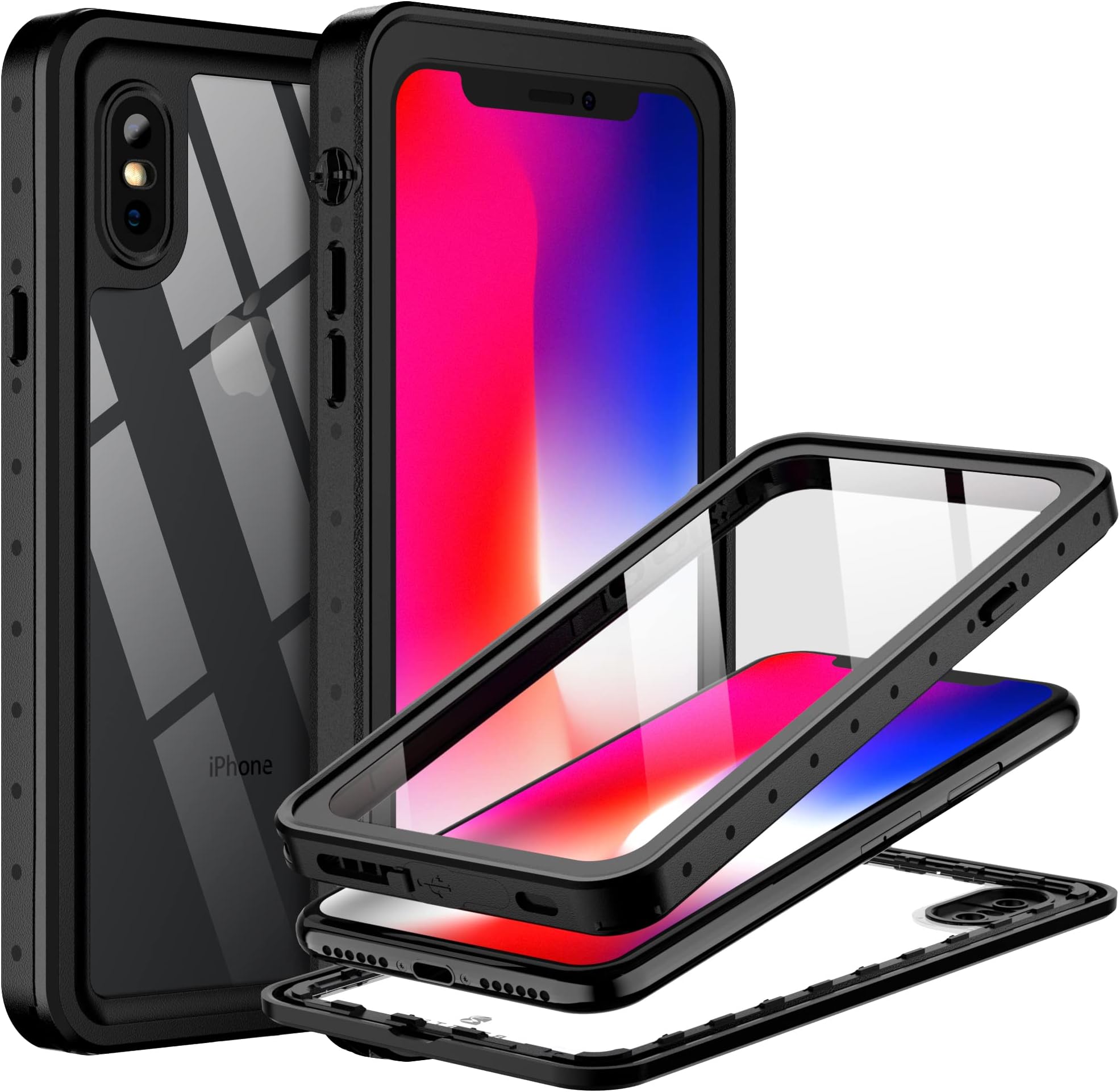 Amazon.com: Diverbox iPhone X/XS Waterproof Case - Full Body Shockproof ...