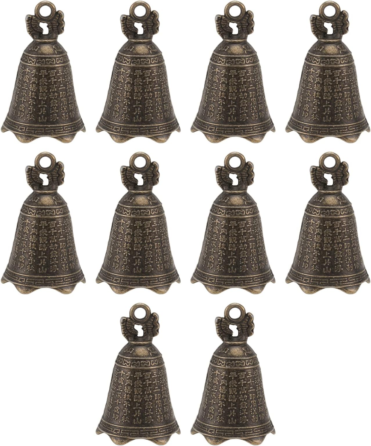 Amazon.com: DOITOOL 10Pcs Vintage Bell Iron Bell Charm Craft Retro Bell ...