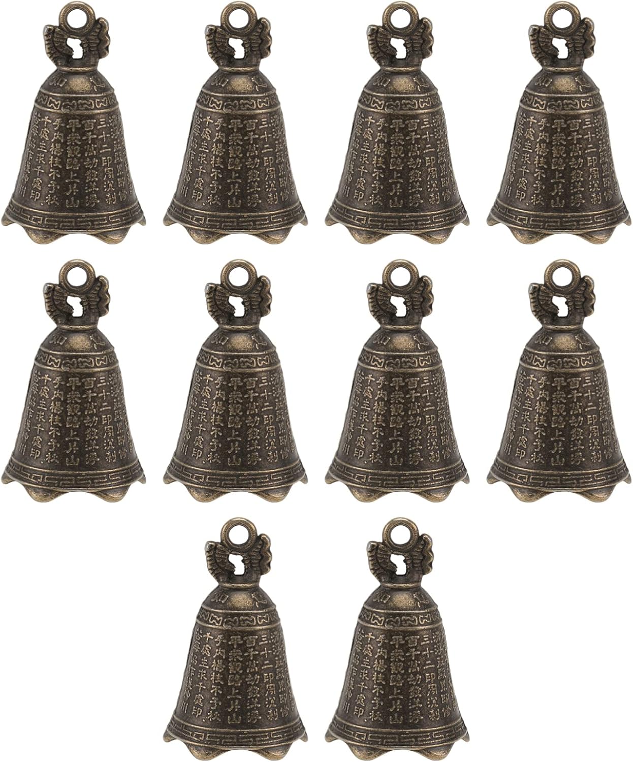 Amazon.com: DOITOOL 10Pcs Vintage Bell Iron Bell Charm Craft Retro Bell ...