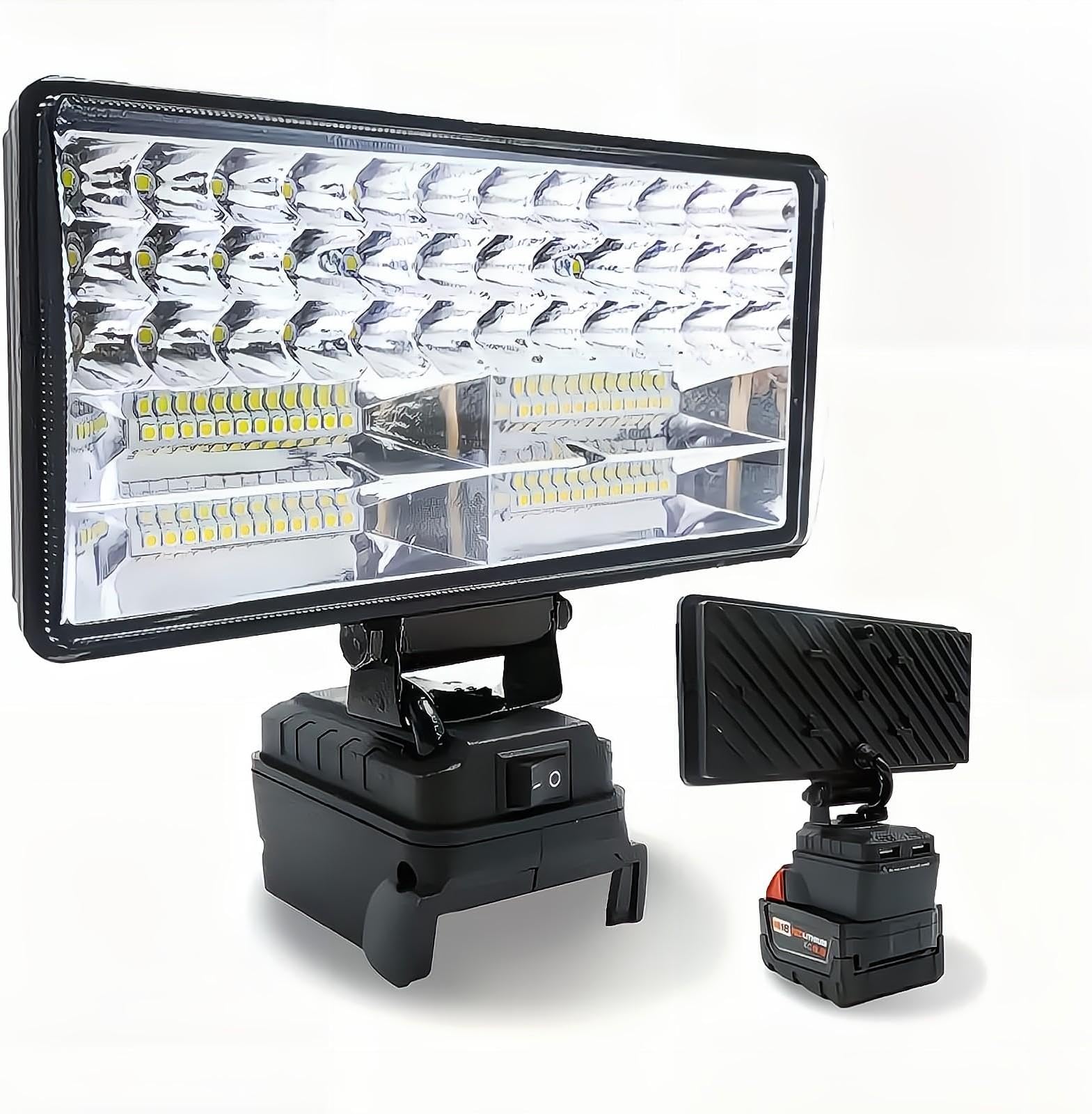 TEETOK LED Work Lights for Milwaukee 18V Battery, 8" 90W 5400LM LED ...