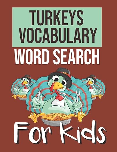 TURKEYS VOCABULARY WORD SEARCH FOR KIDS: Sight Words Word Search ...