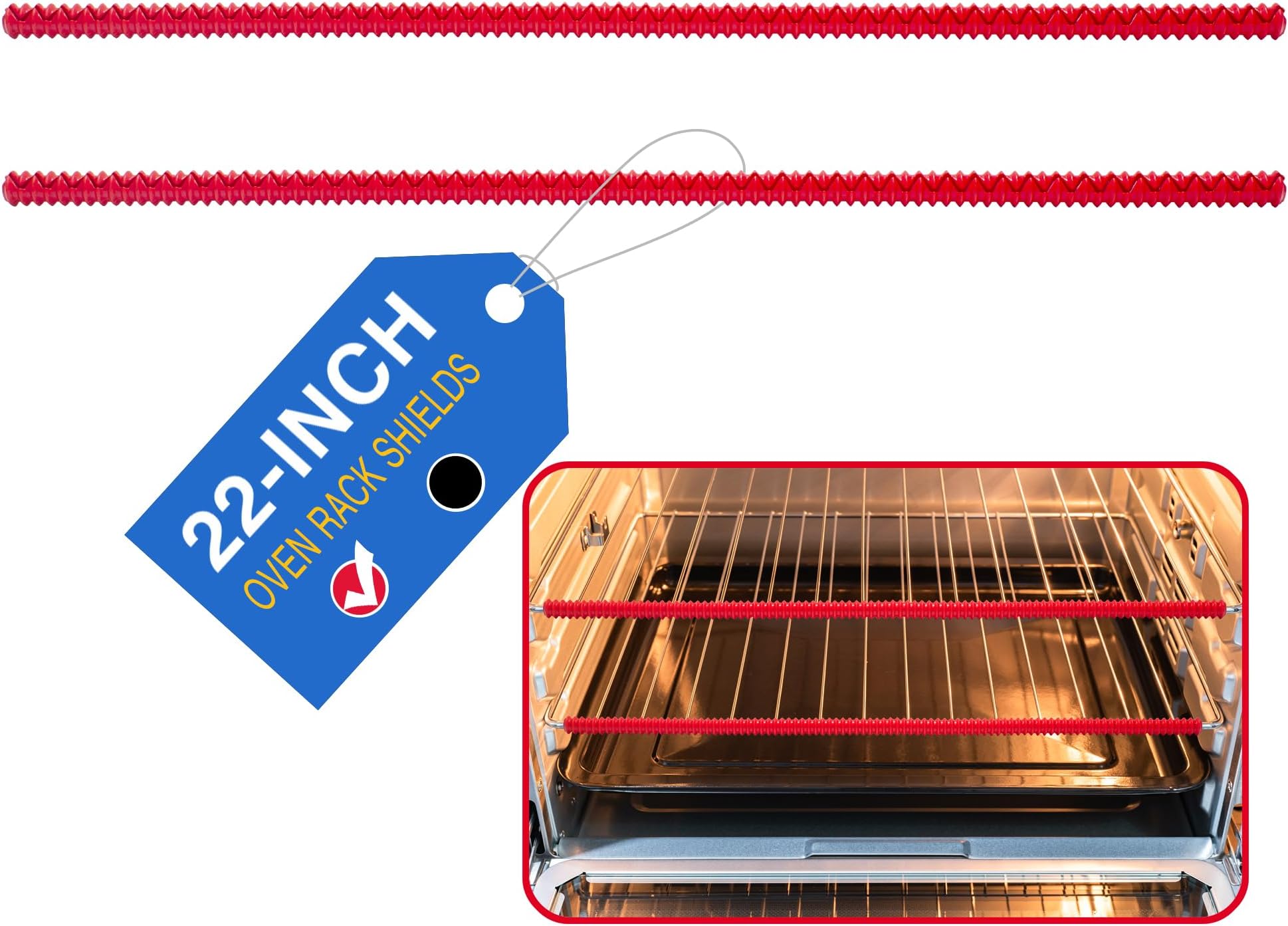 Amazon.com: Extra Long 22 inch Silicone Oven Rack Shields Guards Oven ...