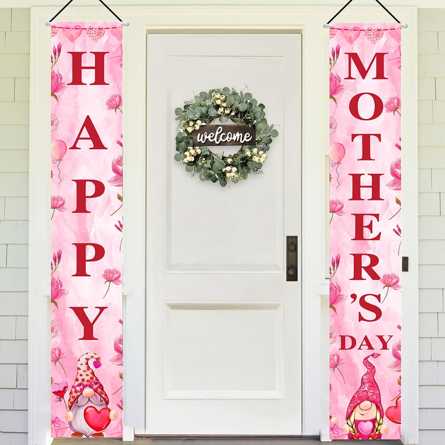 Amazon.com: CHYAGCLT Mothers Day Banner Decorations Gnome Themed ...