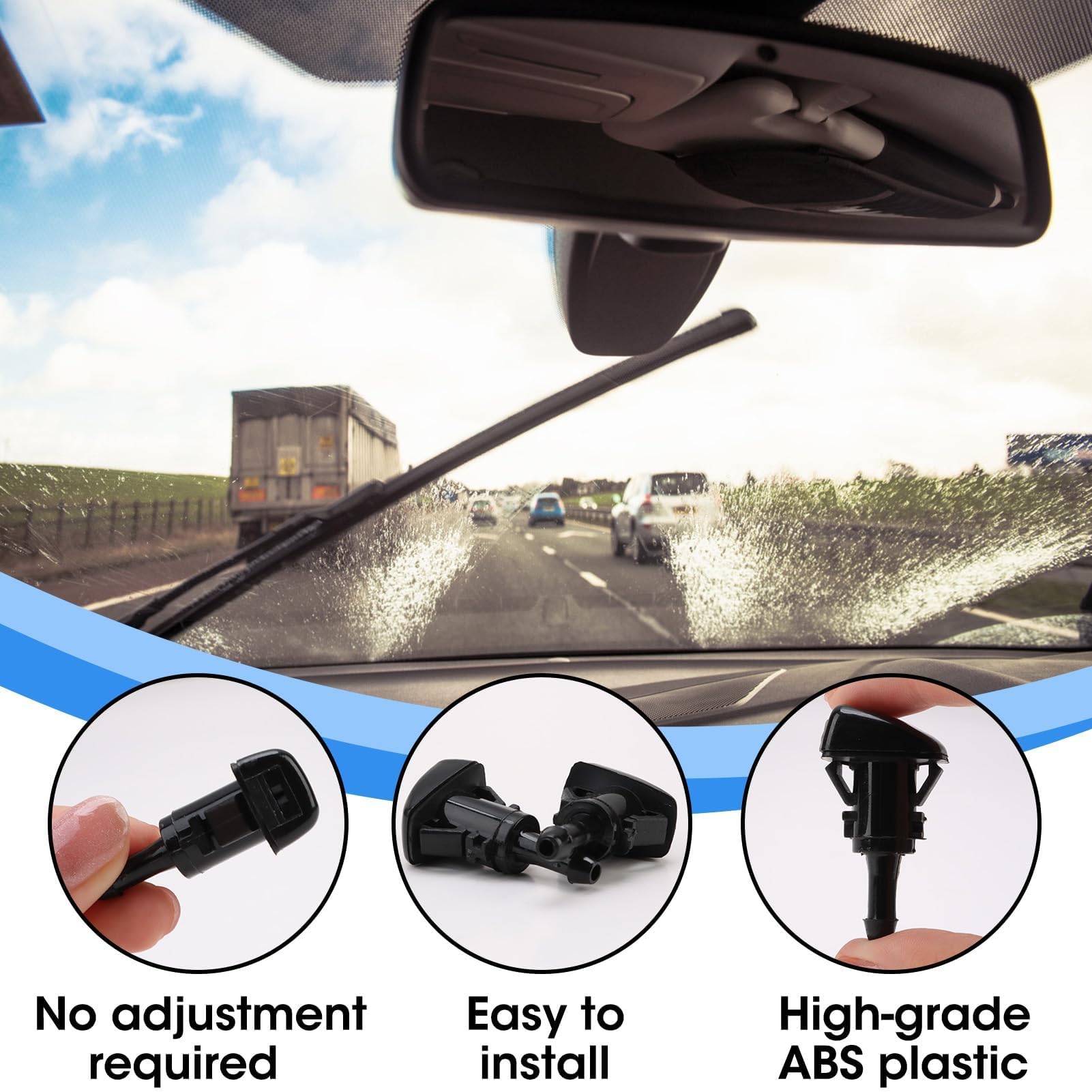 Car Windscreen Wipers SKTOO 2pcs Spray Nozzle Windshield Washer ...