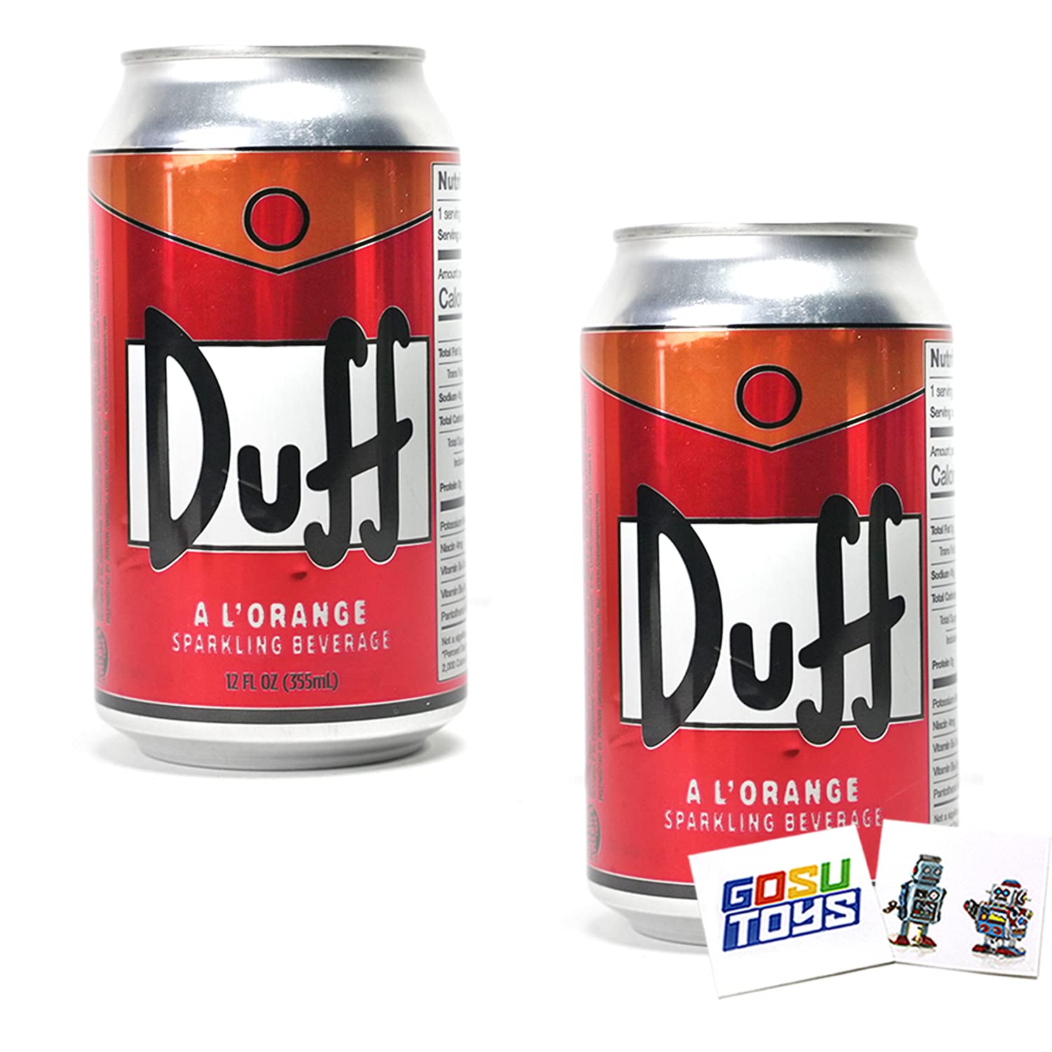 Amazon.com : The Simpsons Duff Enerdy Drink (2 Pack) Wonderful Orange ...