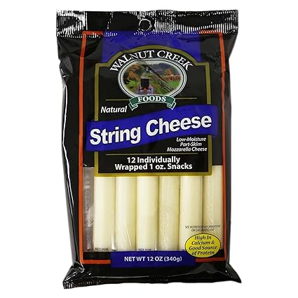Amazon.com: Natural String Cheese Low Moisture Part-Skim Mozzarella ...