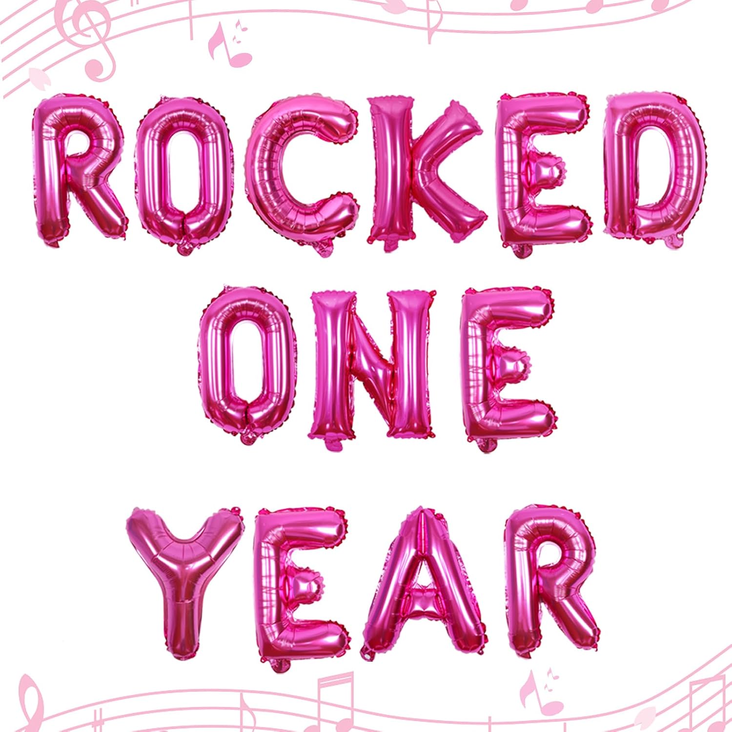 Amazon.com: Wonmelody Rocked One Year Birthday Party Decorations Hot ...