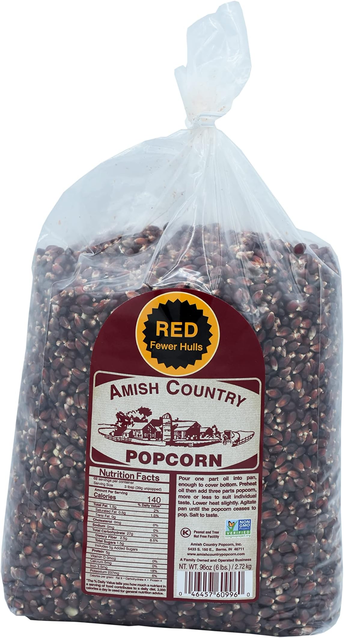 Amazon.com: Amish Country Popcorn | 6 lbs Bag | Red Popcorn Kernels ...
