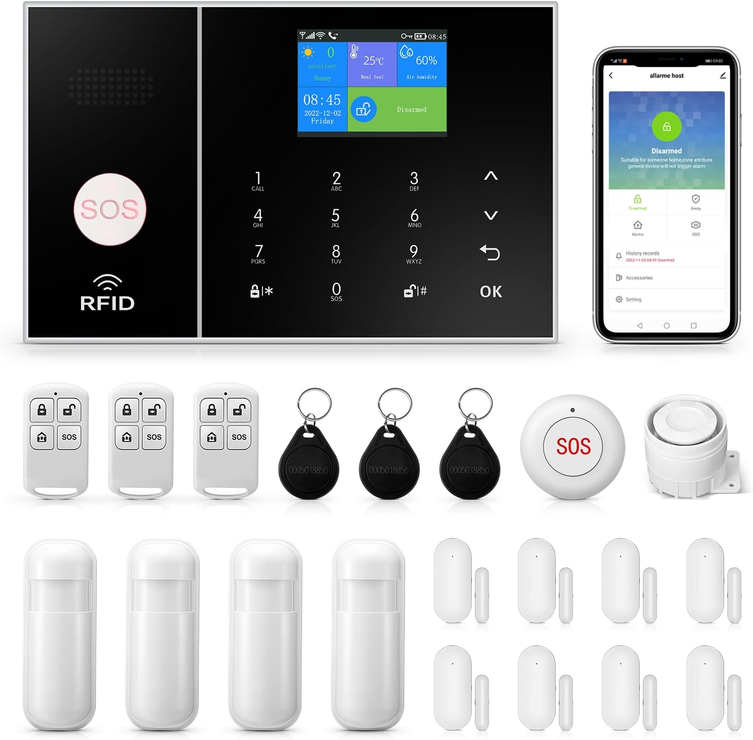 sans Fil Systèmes sécurité pour la Maison, Alarmes Maison Kits, Système ...