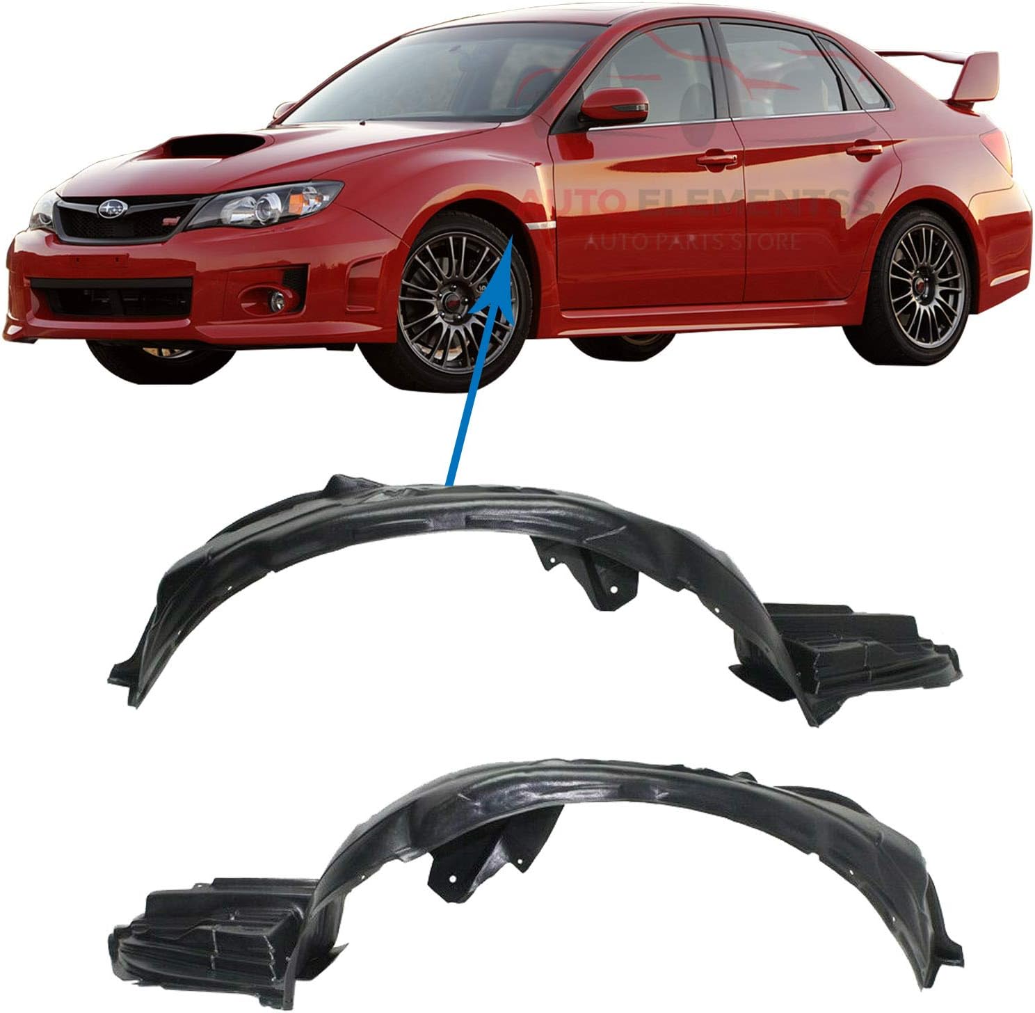 Amazon.com: Garage-Pro Fender Liner Compatible With 2008-2011 Subaru ...