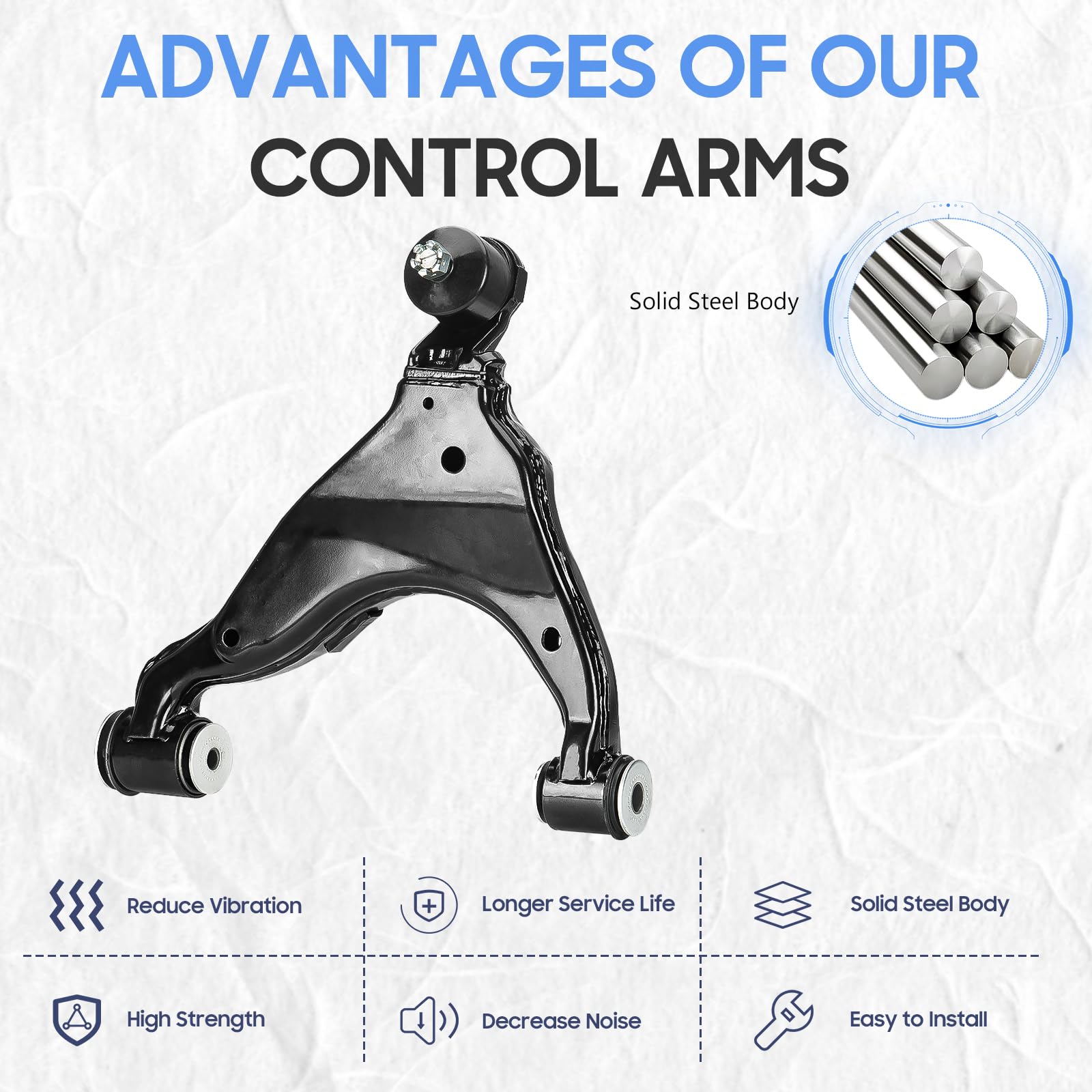 Upper And Lower Control Arm Kit A-Premium Front Left Lower Control Arm ...