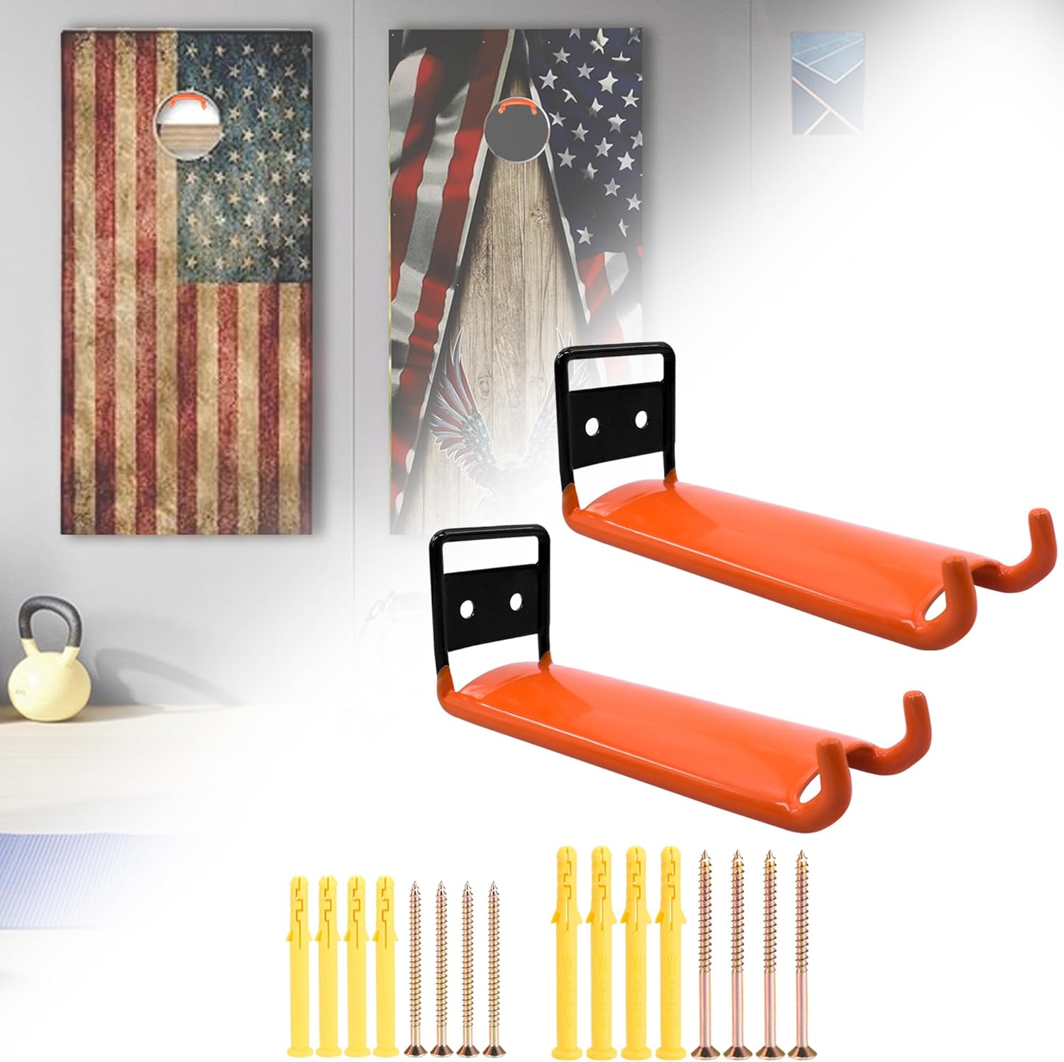 Amazon.com: MUCITAGF Cornhole Boards Hanger - Cornhole Accessories Wall ...