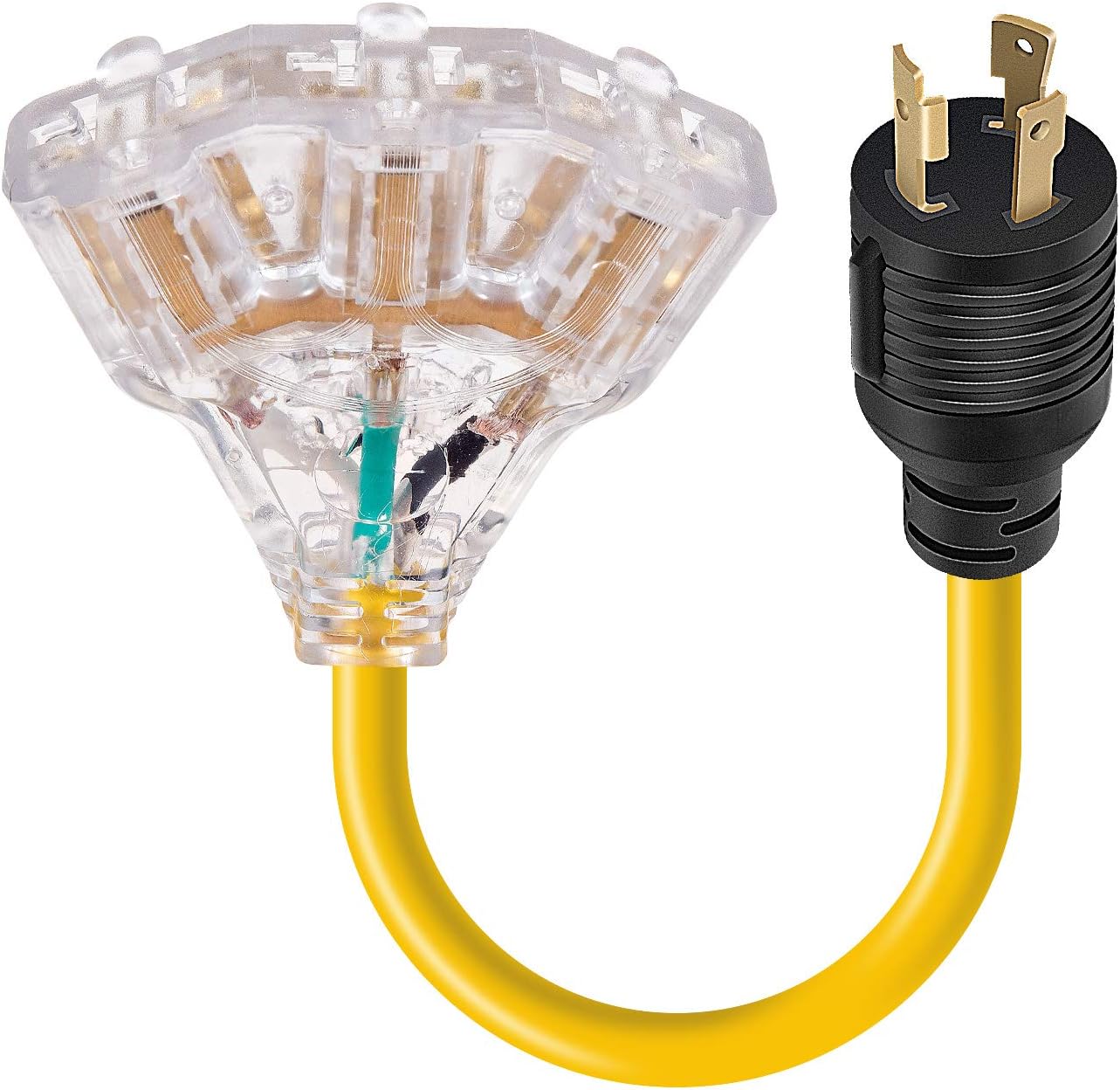 Amazon.com: Coleman Cable 01915 3-Feet Generator Power Cord Adapter; 10 ...