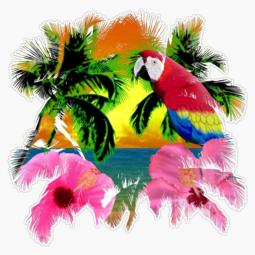 Amazon.com: DHDM NI388 **2-Pack** Tiki Surfer Sticker/Decal | Premium ...