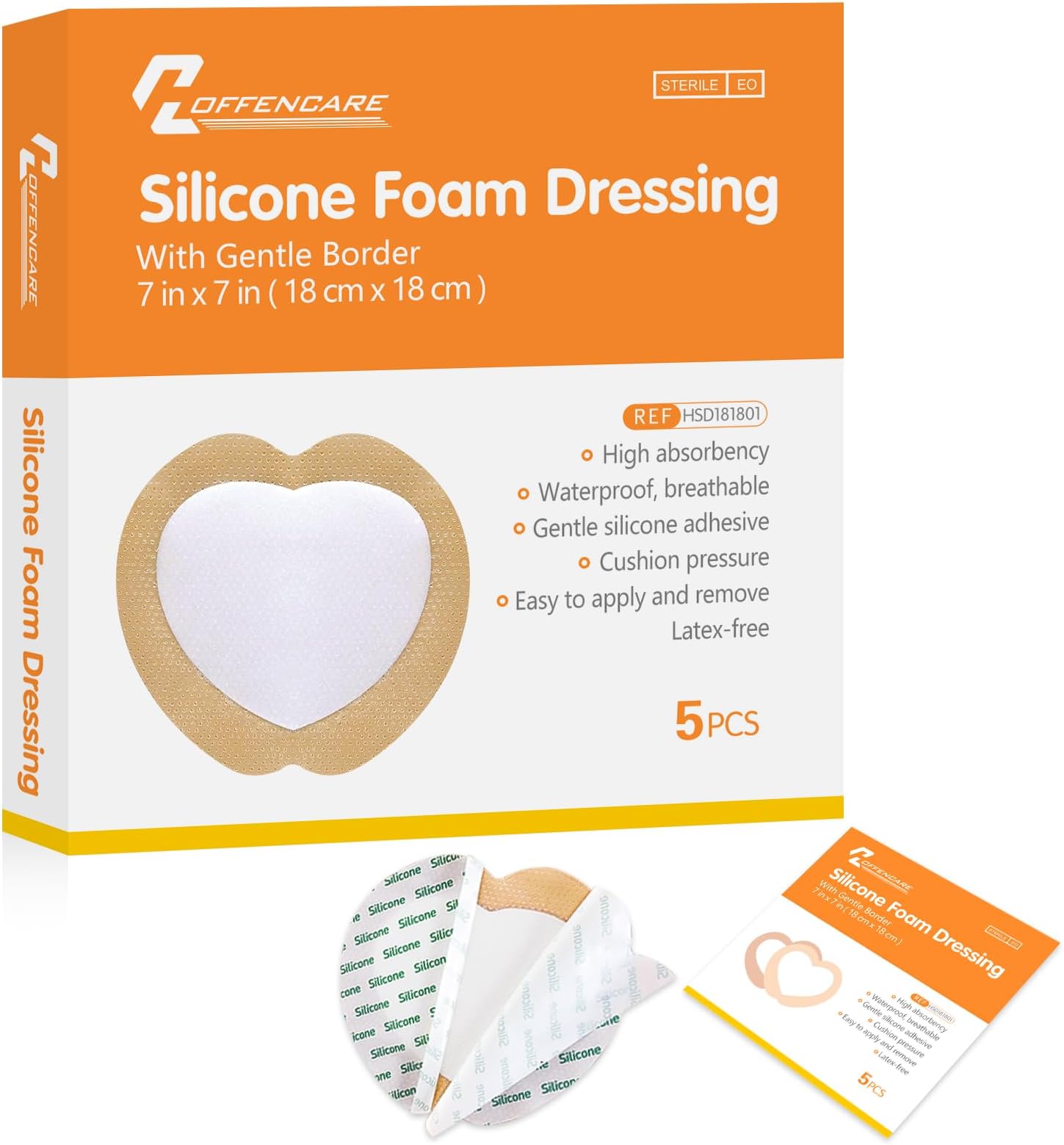 Amazon.com: Sacrum Silicone Foam Dressing with Border for Sacral Ulcer ...