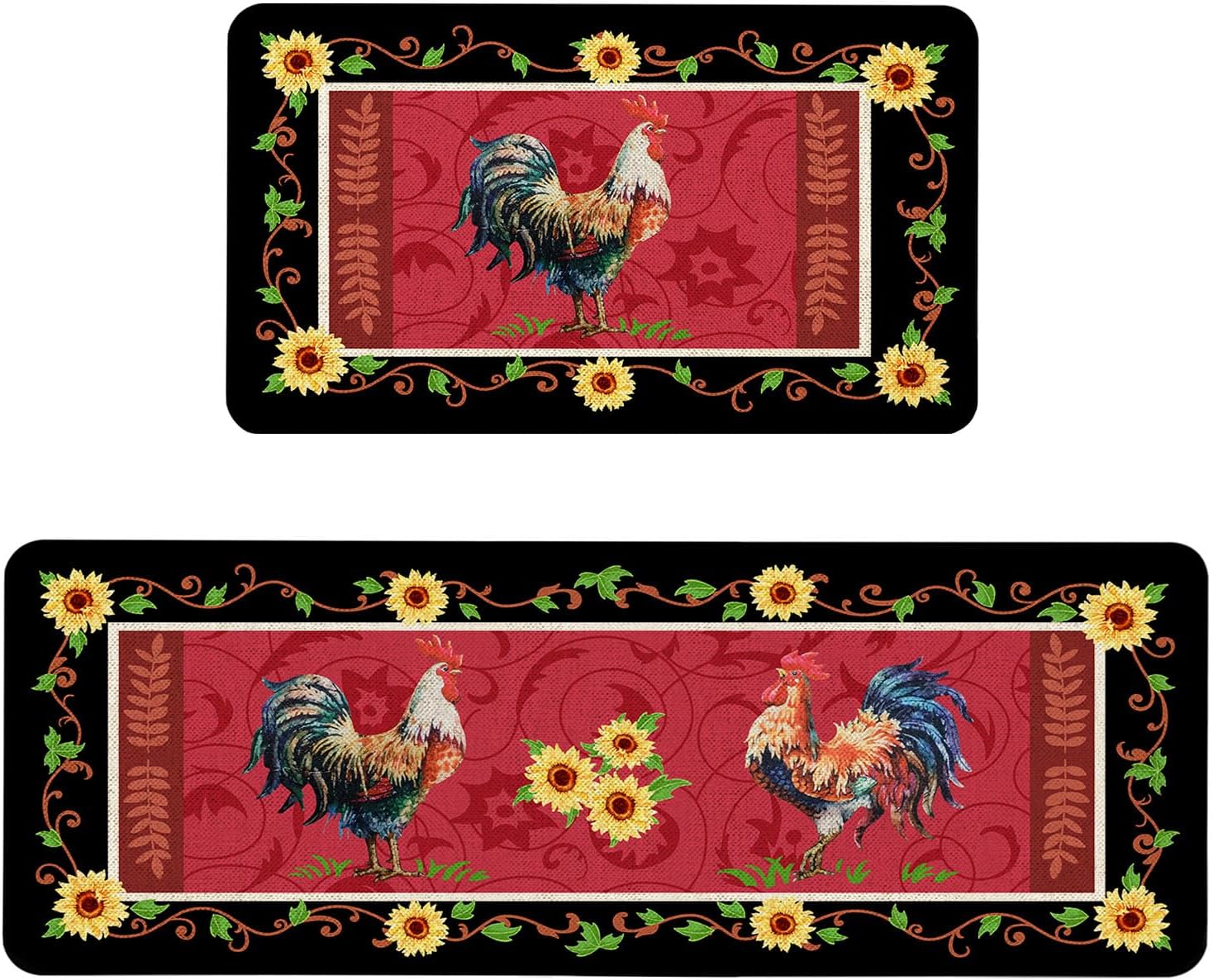 Amazon.com: KOETAR Farmhouse Kitchen Rugs and Mats Set of 2, Farm ...