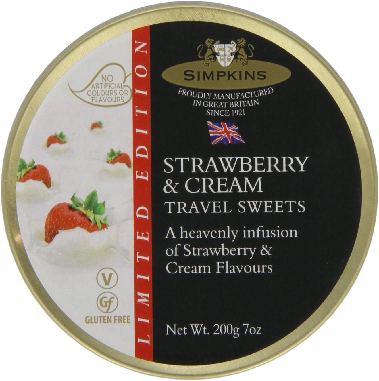 Simpkins Strawberry and Cream Flavour Travel Sweets 200 G (Pack of 6 ...