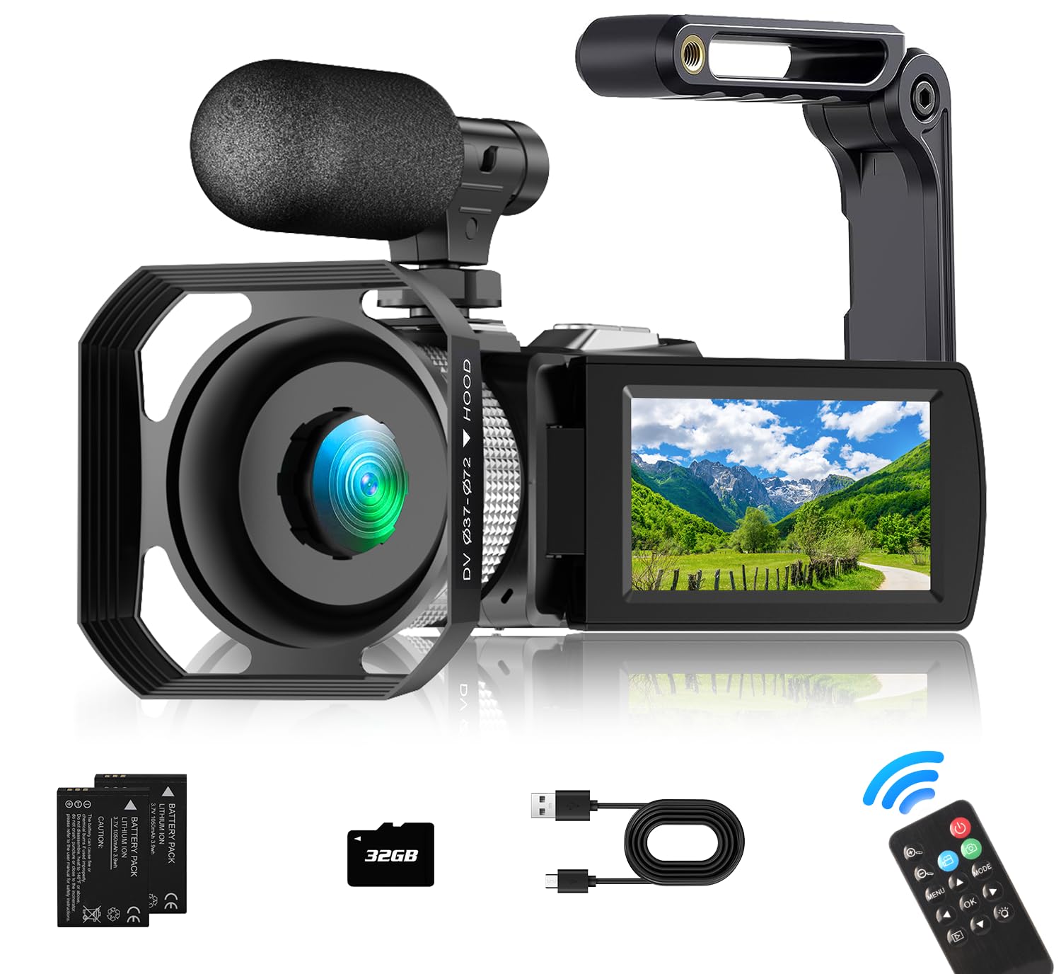 Amazon.com : 4K Video Camera Camcorder Beginner - 4K 60FPS Video ...