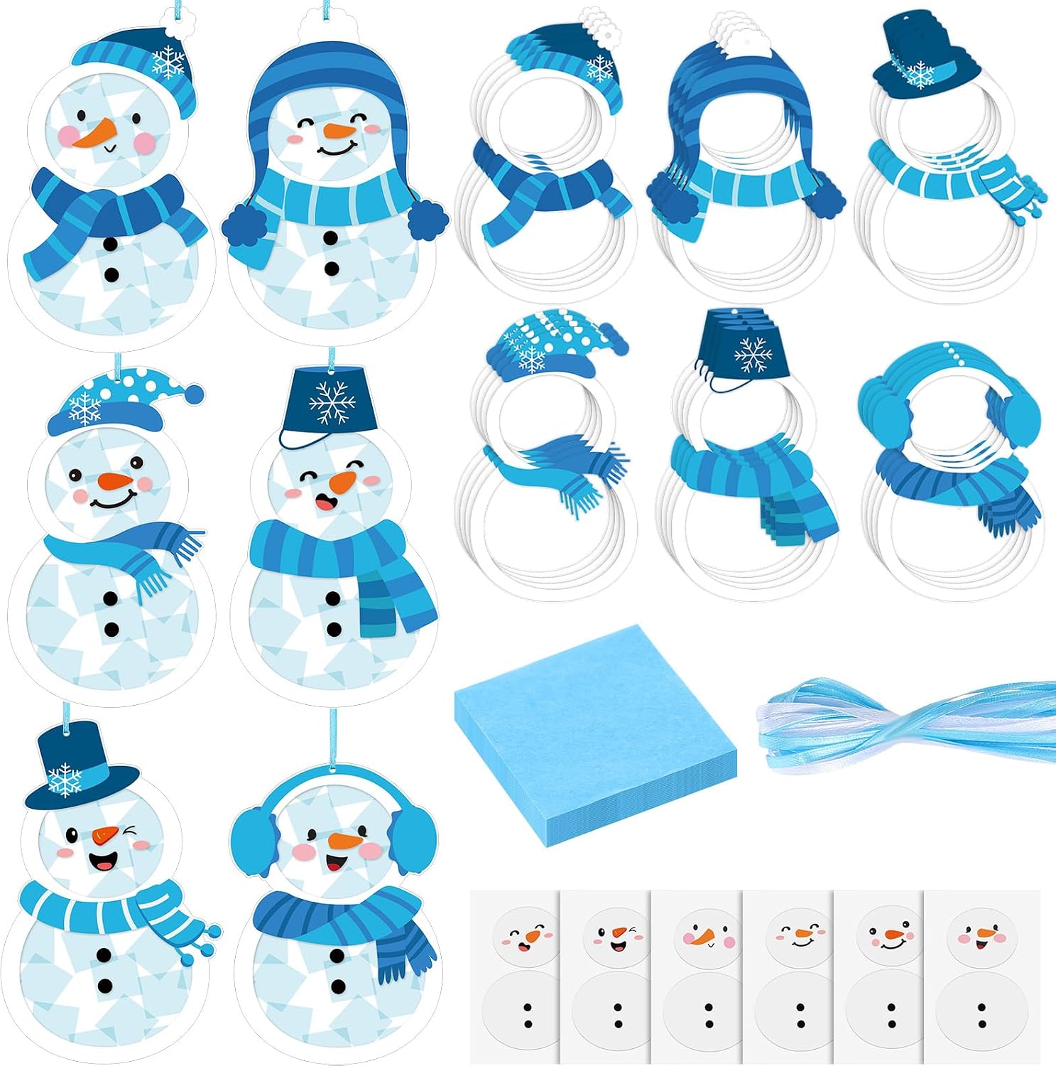 Amazon.com: Epakh 24 Sets Winter Snowman Crafts Kit Christmas Crafts ...