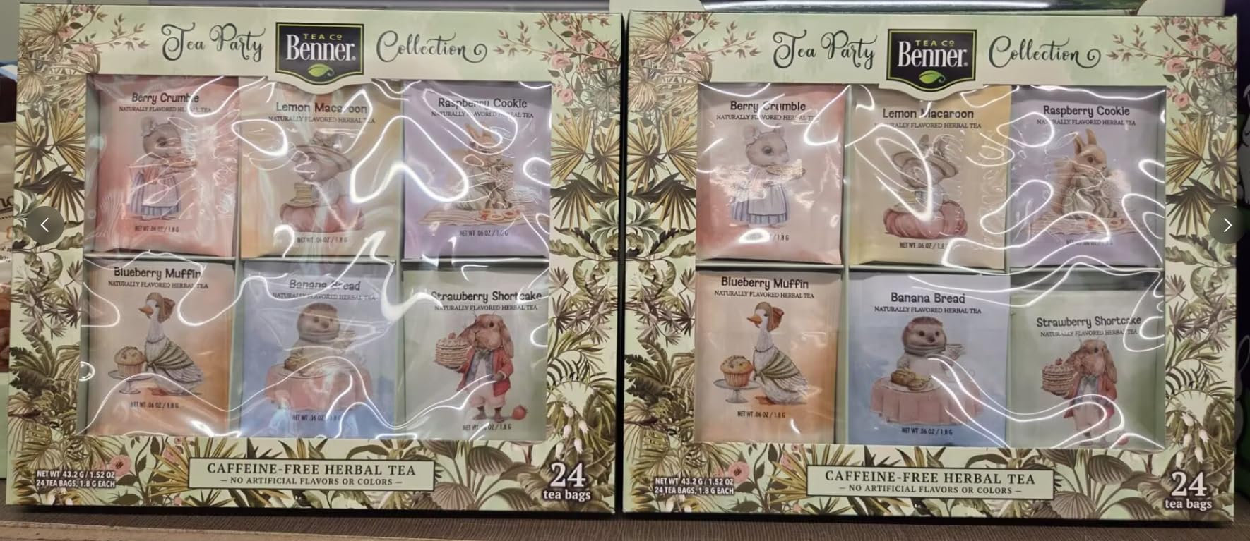 Amazon.com : Tea Co Benner Tea Party Collection Caffeine Free Herbal ...