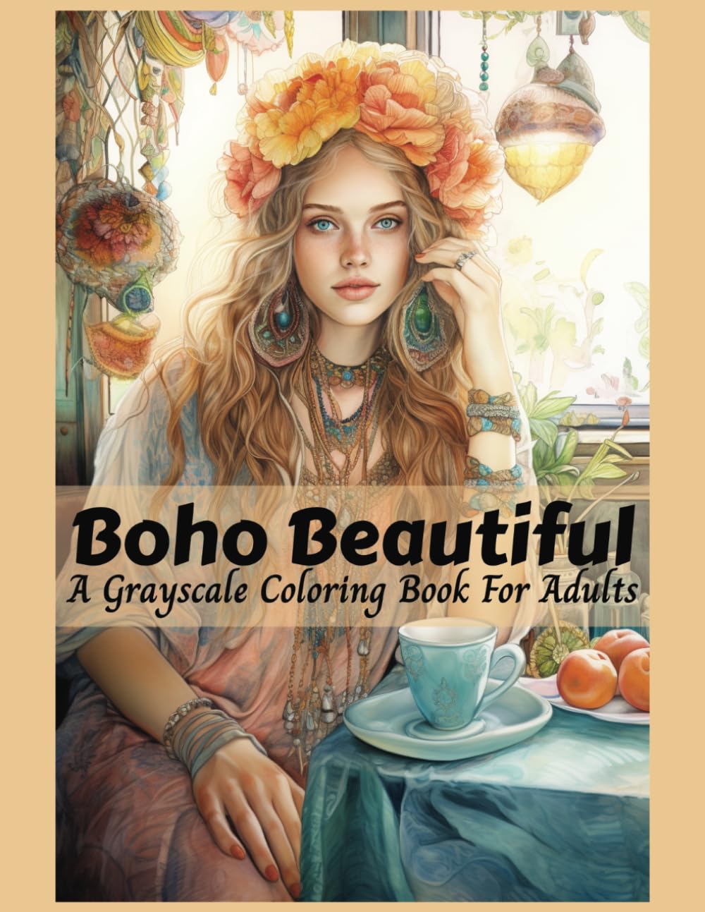 Amazon.com: Boho Beautiful A grayscale Coloring Book for Adults: Boho Fashion, Hippy Style ...