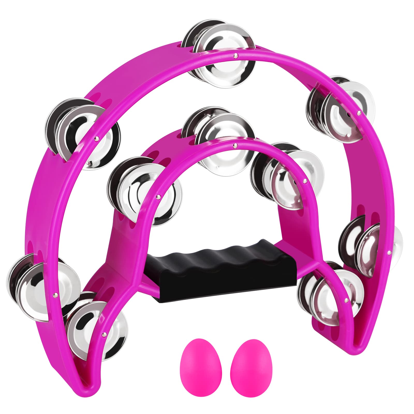 Snapklik.com : EastRock Double Row Tambourine,Metal Jingles Hand Held ...