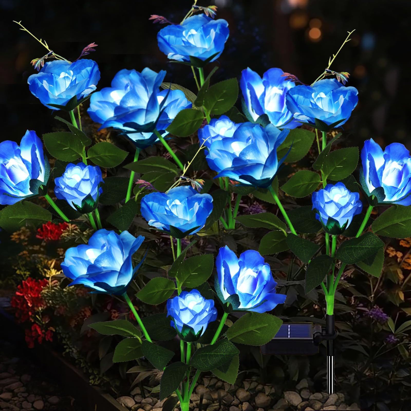 Amazon.com : Solar Lights Outdoor Garden Decor: 6 Pack of 24 Lily ...