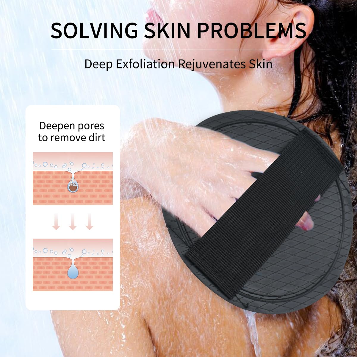 Snapklik.com : 2 Pack Exfoliating Natural Rubber Body Scrubbers - Skin ...