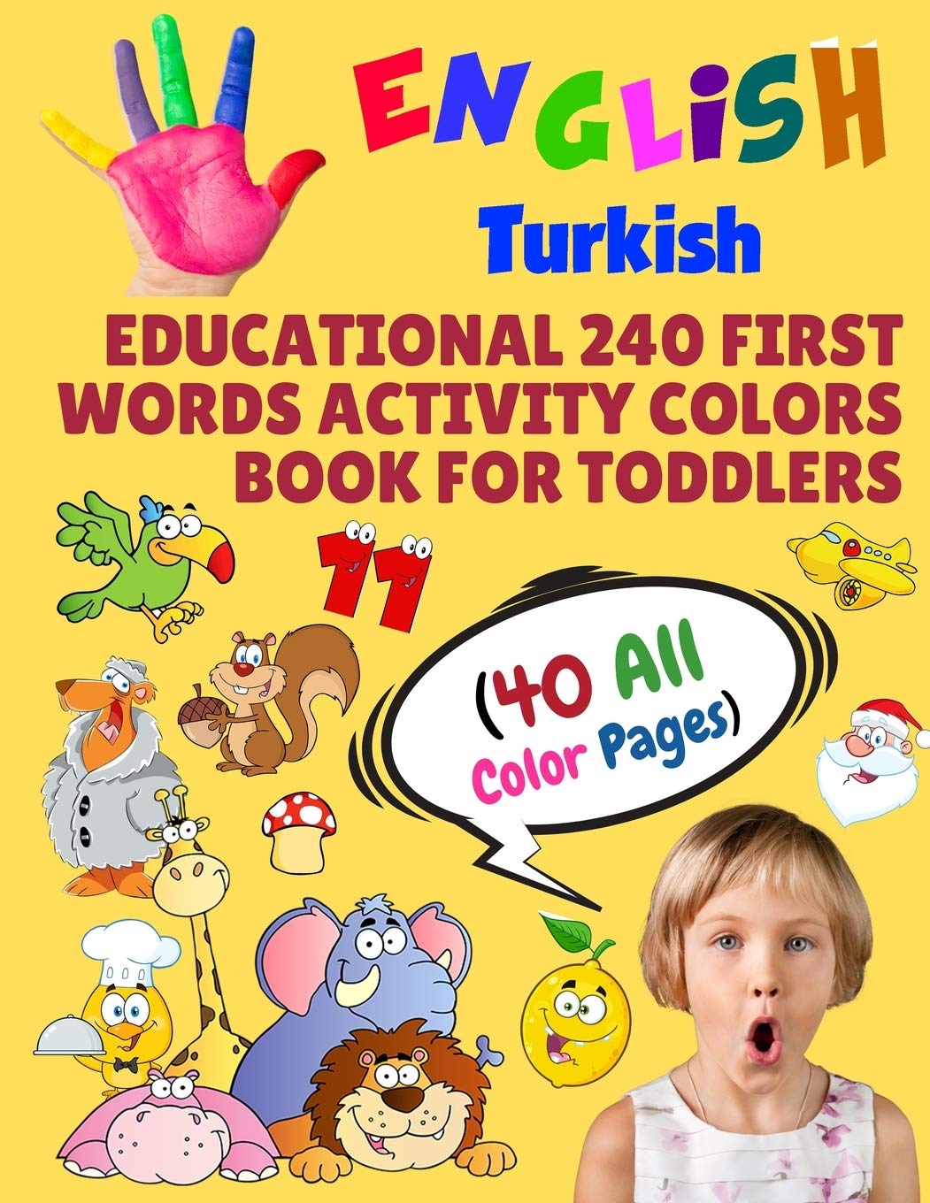 Amazon.com: English Turkish Educational 240 First Words Activity Colors ...