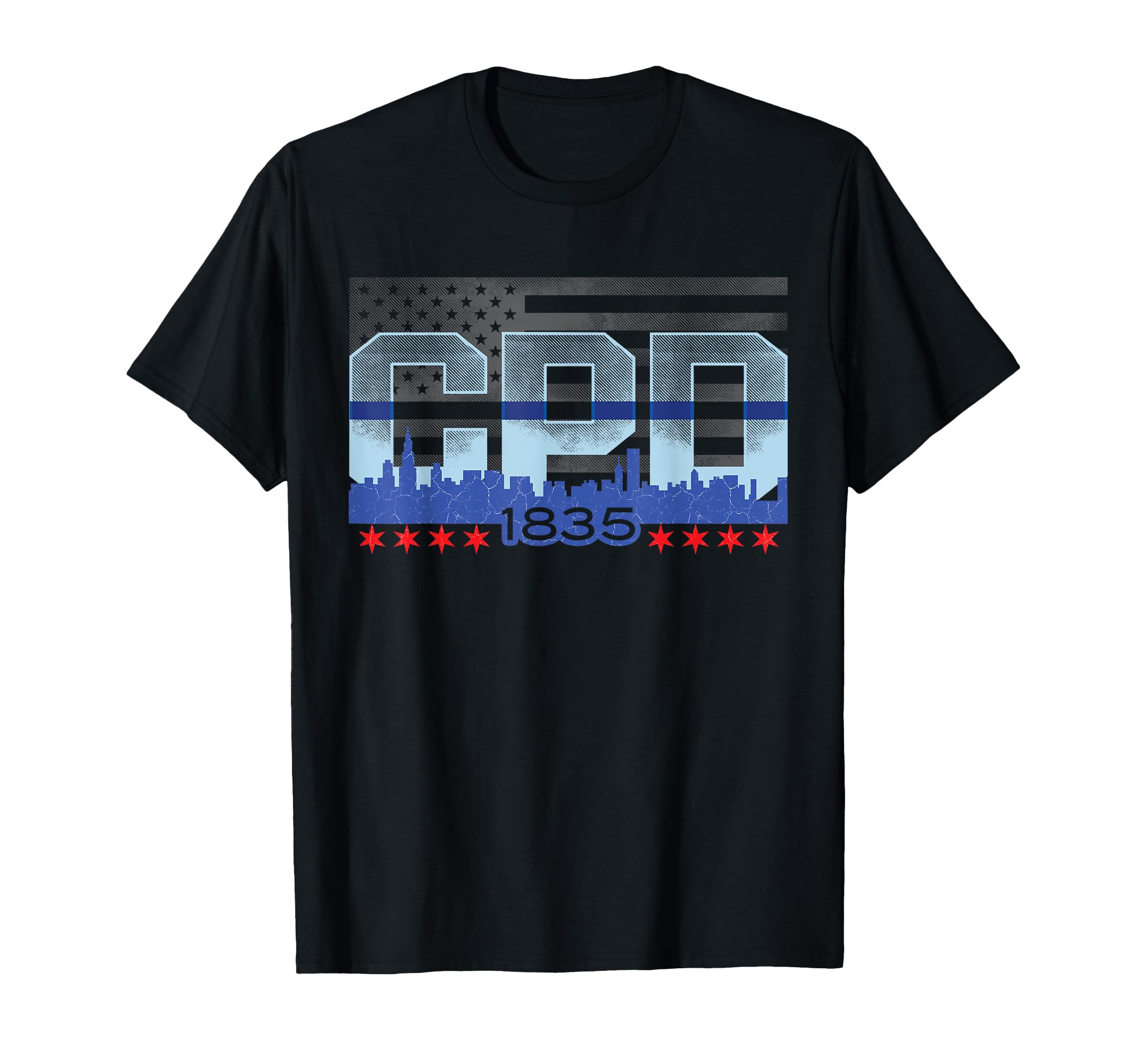 Amazon.com: Chicago Police Officer Vintage CPD T-Shirt T-Shirt ...