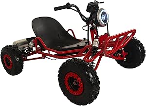Amazon.com: 48V Electric Go Kart, 2000W, 3-Speed, 6" Tires, LED Lights ...