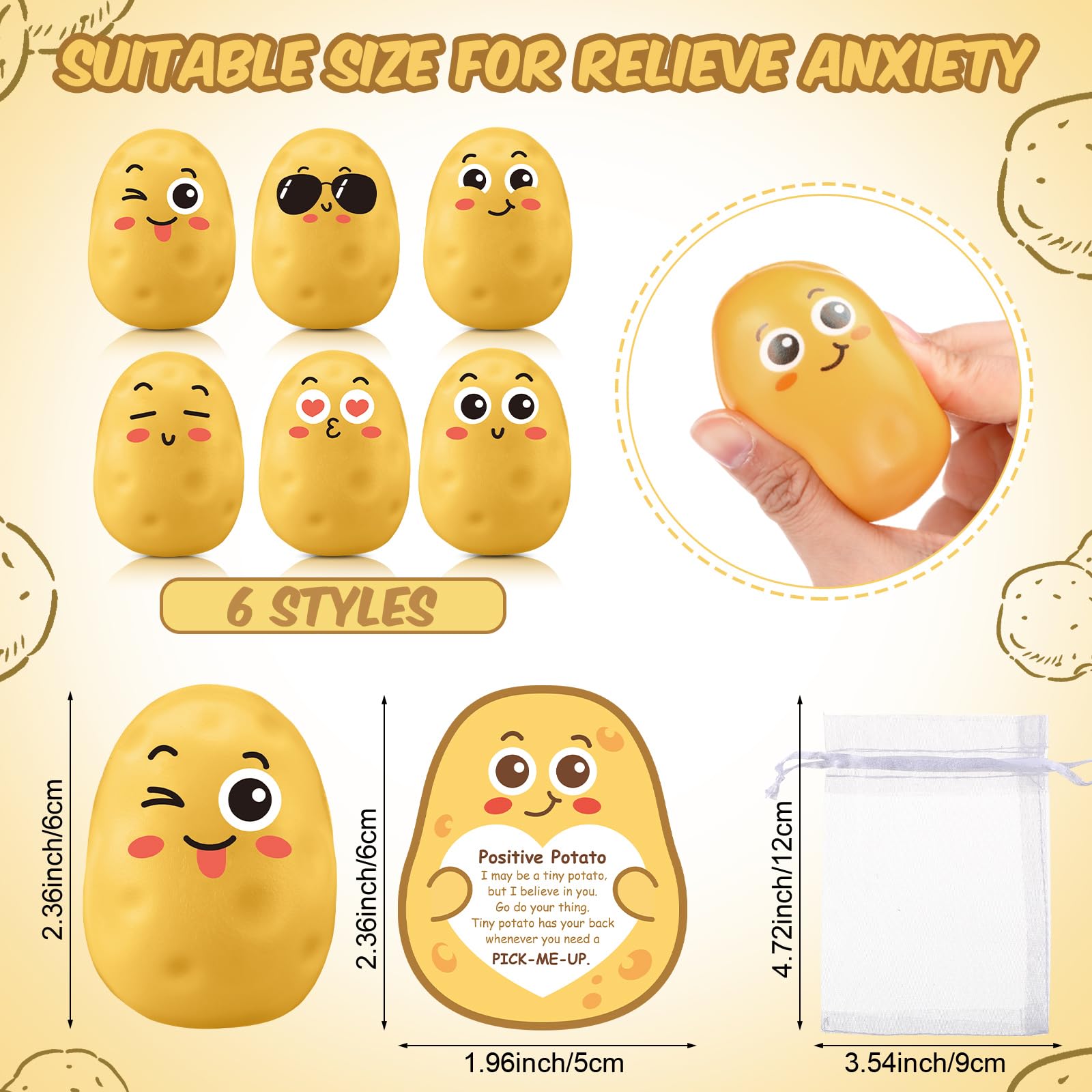 Snapklik.com : HyDren 100 Sets Funny Valentines Day Potato Stress Ball ...