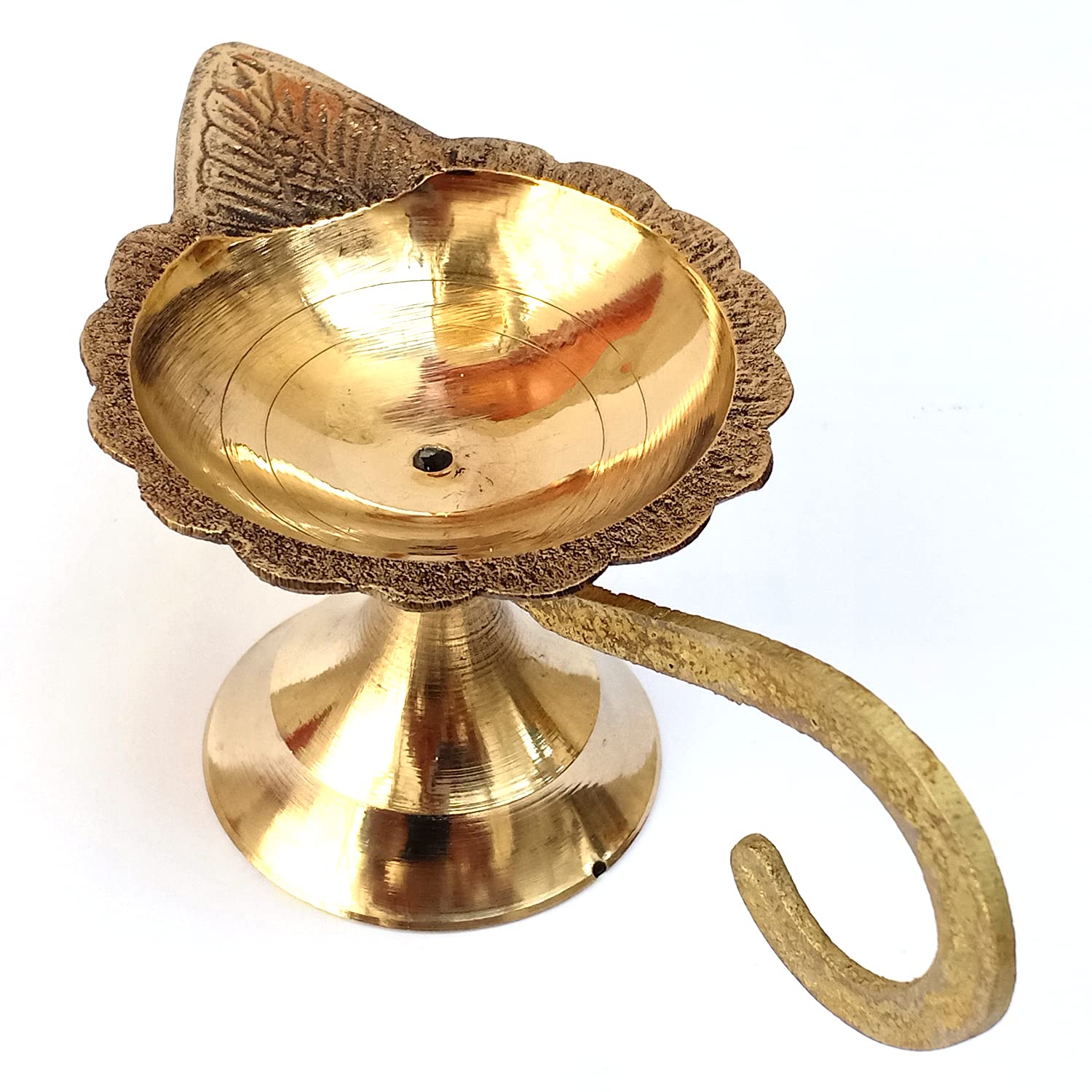 Brass Aarti Diya For Pooja Brass Single Aarti Diya Brass | Desertcart ...