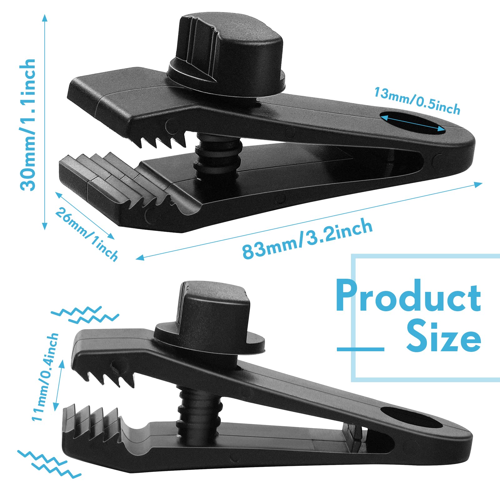 Snapklik.com : Yalikop 60 Pieces Tarp Clips Heavy Duty Lock Clamps ...