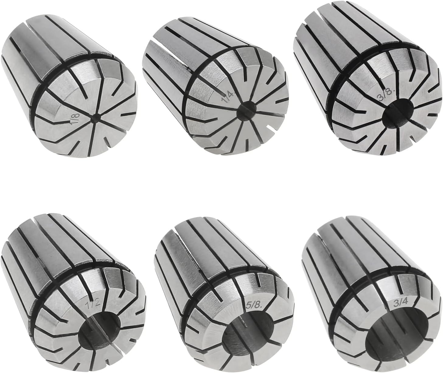 ER32 Collet Set, CLAHJQX 6Pcs 1/8" 1/4" 3/8" 1/2" 5/8" 3/4" Precision ...