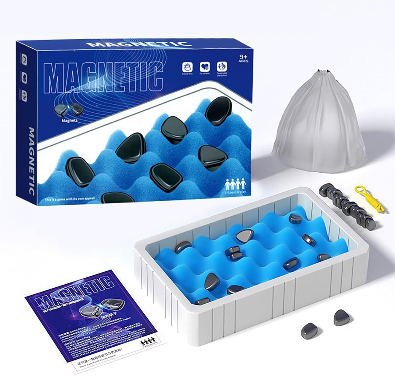 Amazon.com: Magnetic Chess Game with Stones - Magnetic Chess Game Using ...