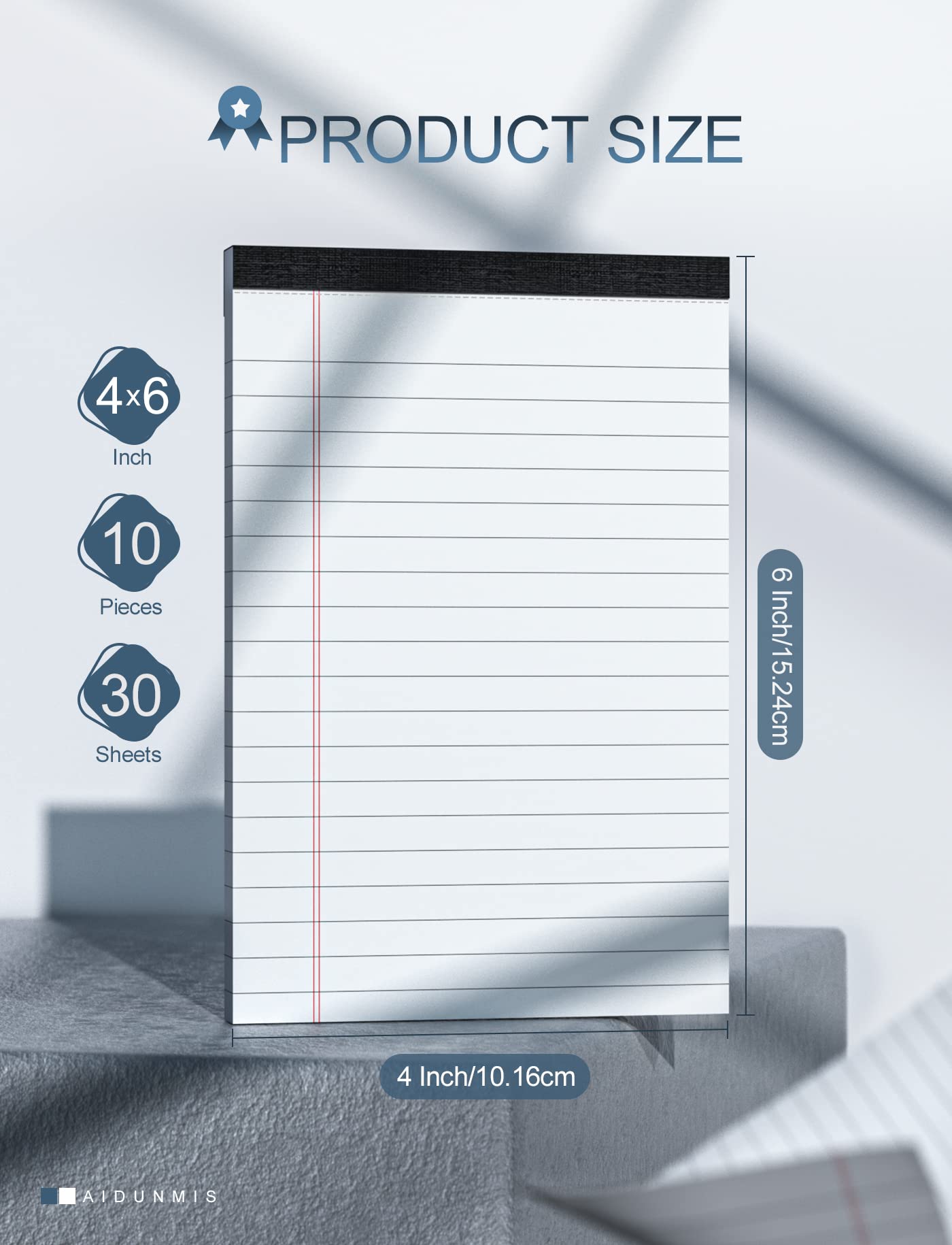 Snapklik.com : 10 Pack Legal Pad Writing Pads For Work 4 X 6 Inch Lined ...