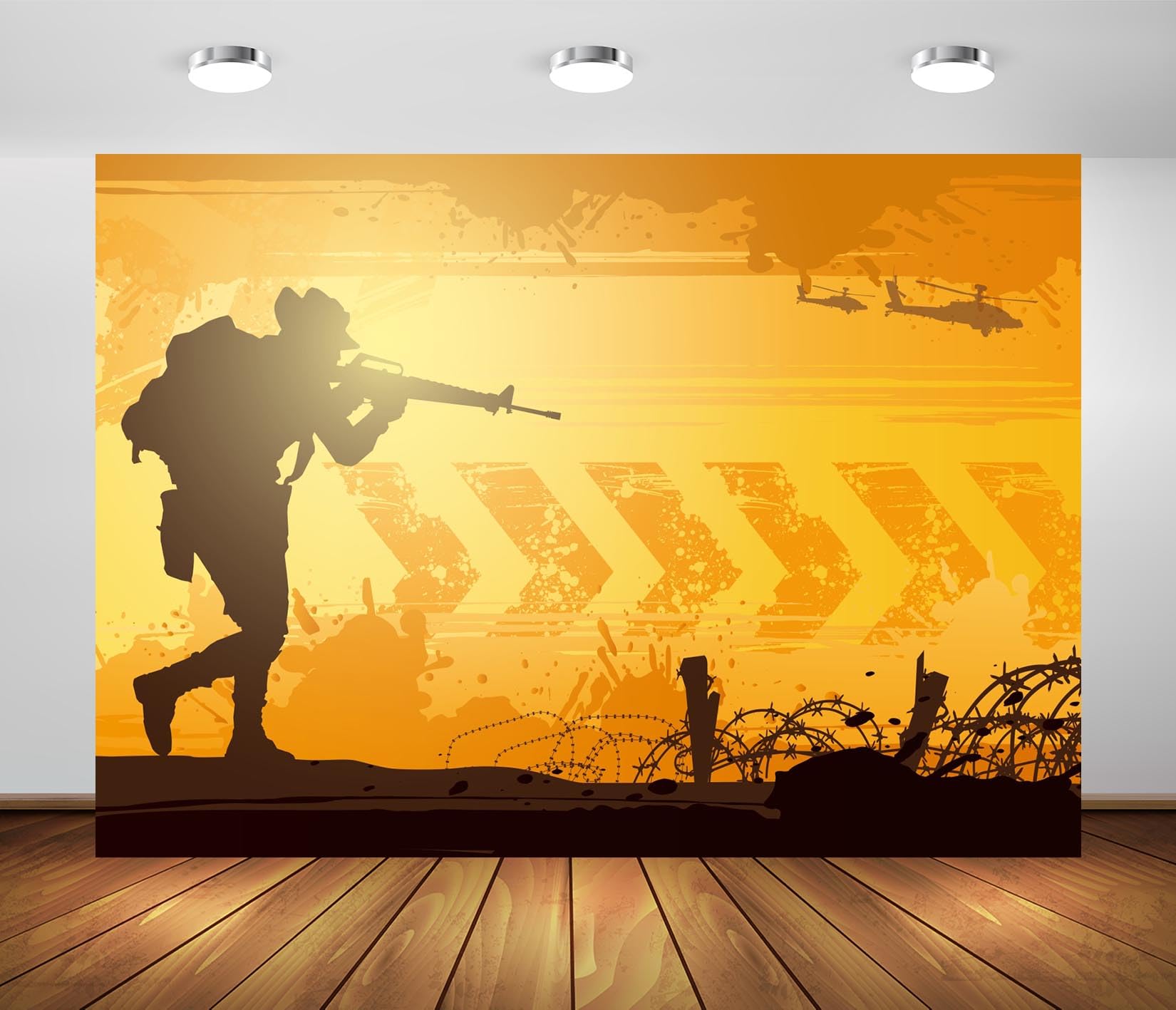 Amazon.com : BELECO 7x5ft Fabric Army Soldier Backdrop Military ...