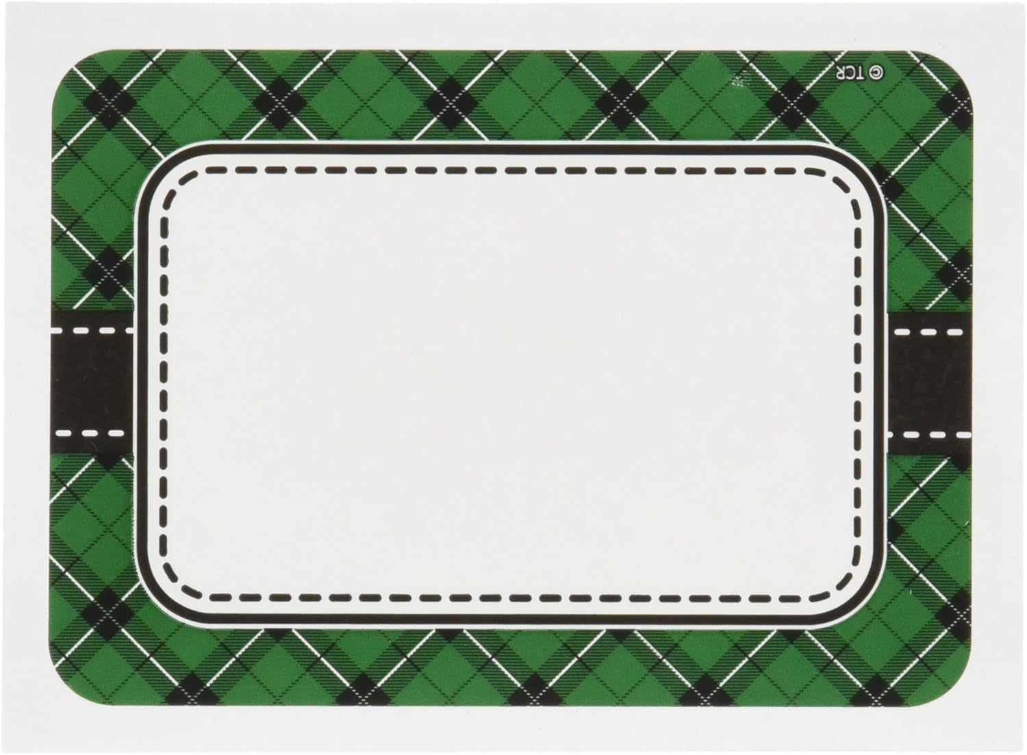 Amazon.com: Teacher Created Resources Plaid Name Tags/Labels - Multi ...