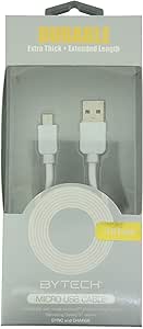 Amazon.com: Bytech 10FT Micro Cable, Black (BYMPCA107WT) : Electronics
